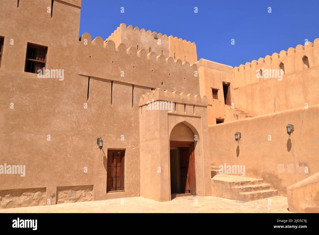 The Nizwa fort in Oman historic building Stock Photo - Alamy