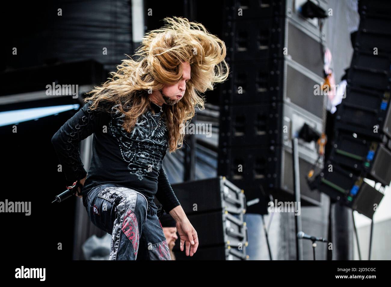 Copenhagen, Denmark. 18th June, 2022. The Danish thrash metal band Artillery performs a live ...
