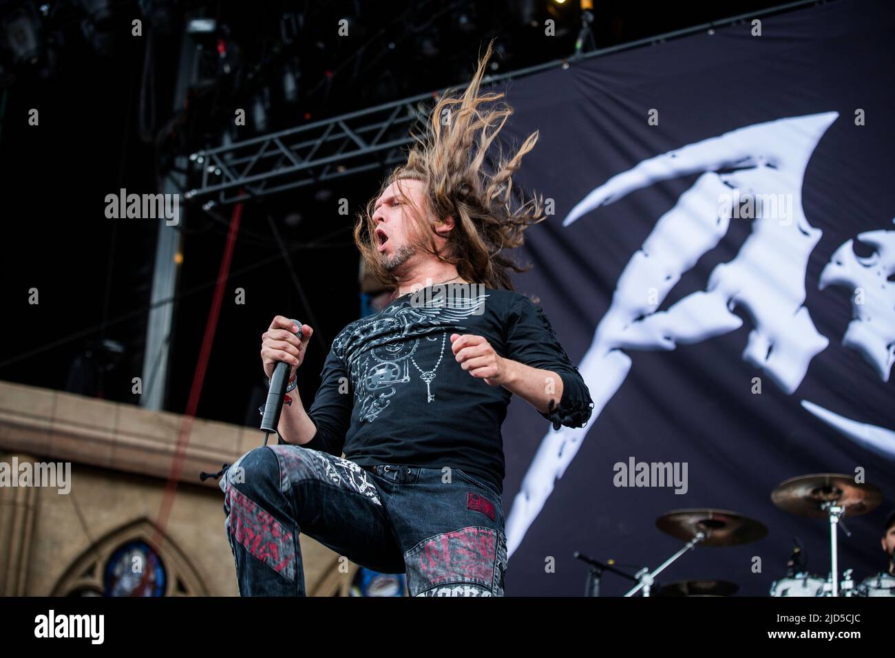 Copenhagen, Denmark. 18th June, 2022. The Danish thrash metal band Artillery performs a live ...