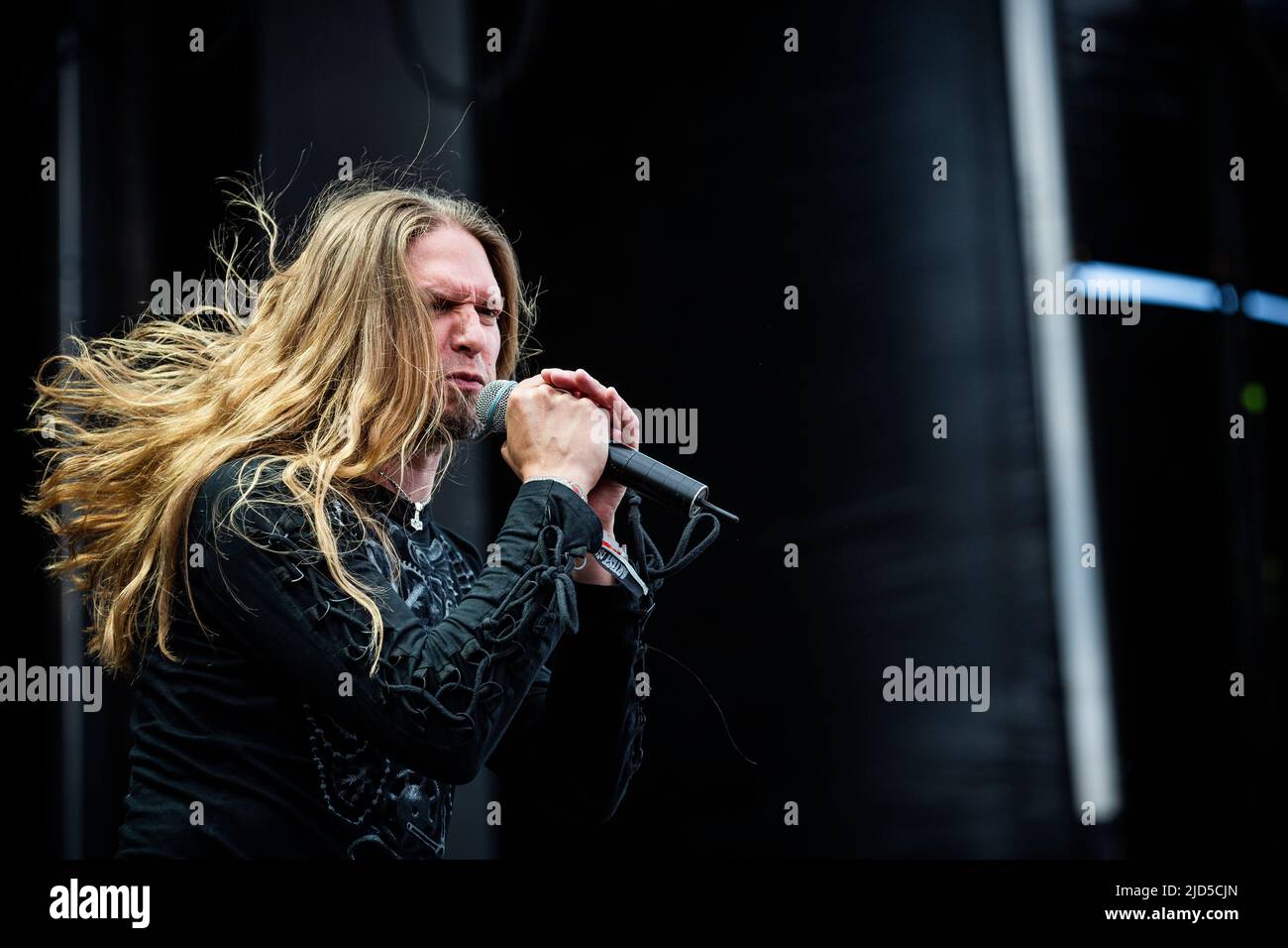 Copenhagen, Denmark. 18th June, 2022. The Danish thrash metal band Artillery performs a live ...