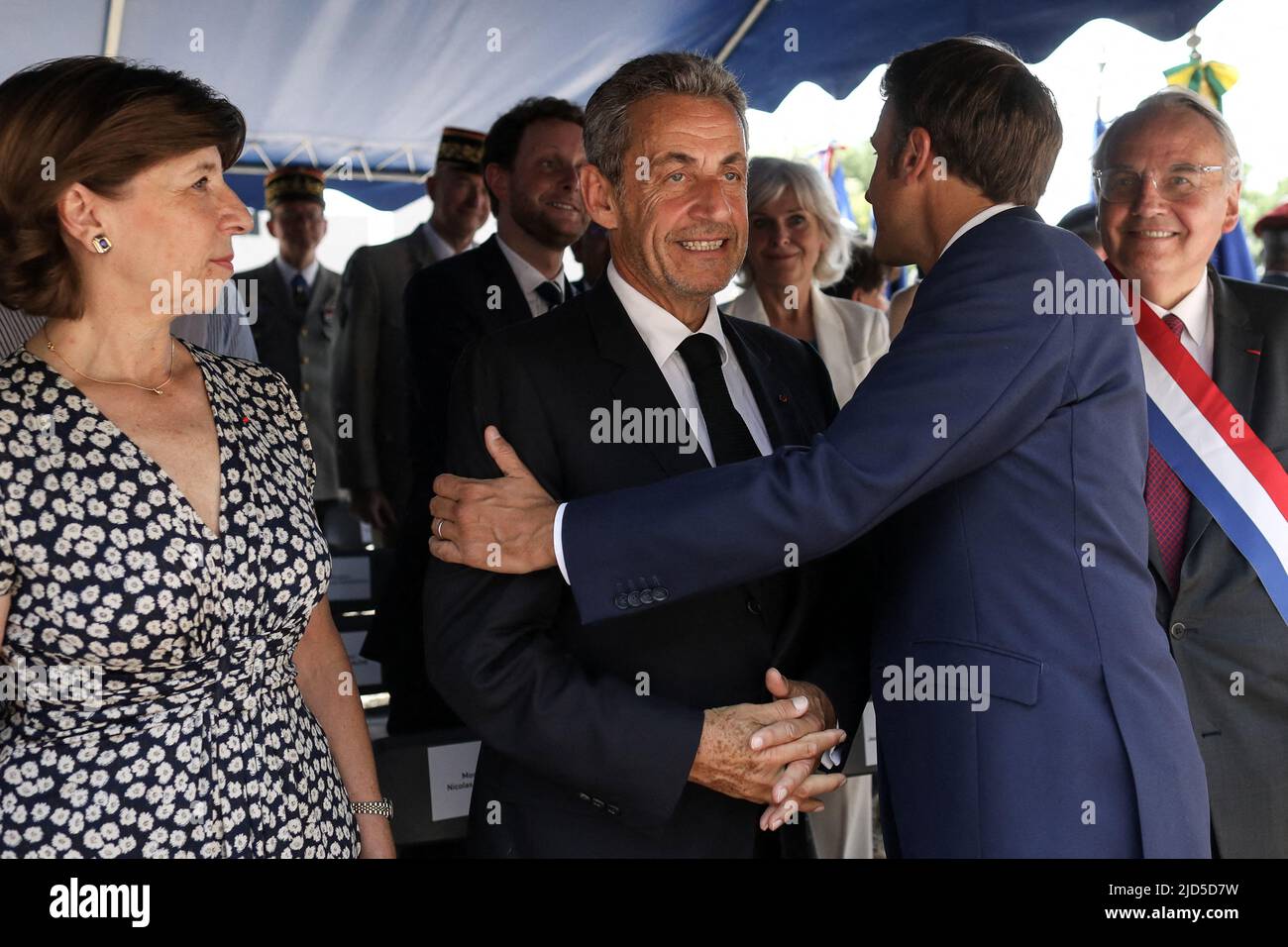 Suresne, France. 18th June, 2022. Le président de la République ...