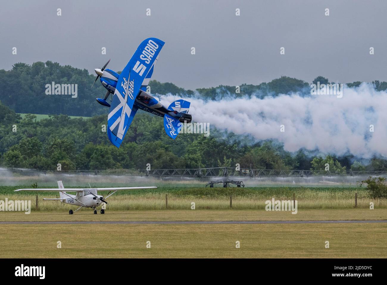 London, UK. 18th June, 2022. Pitts S2S - Muscle Biplane performs a ...