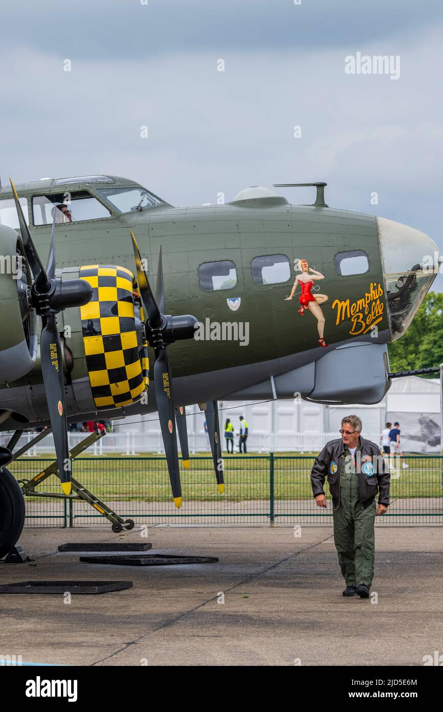London, UK. 18th June, 2022. B-17G Flying Fortress ‘Sally B' - The ...