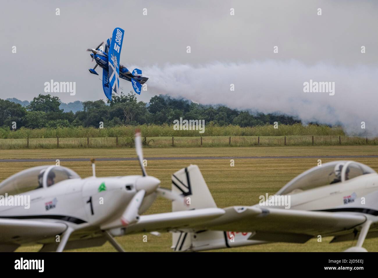 London, UK. 18th June, 2022. Pitts S2S - Muscle Biplane performs a ...
