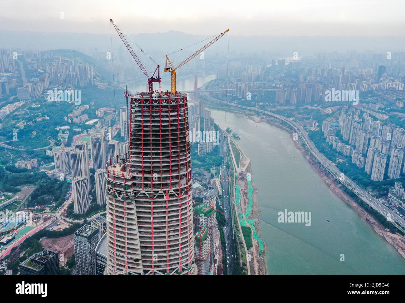Chongqing. 17th June, 2022. Aerial photo taken on June 17, 2022 shows ...