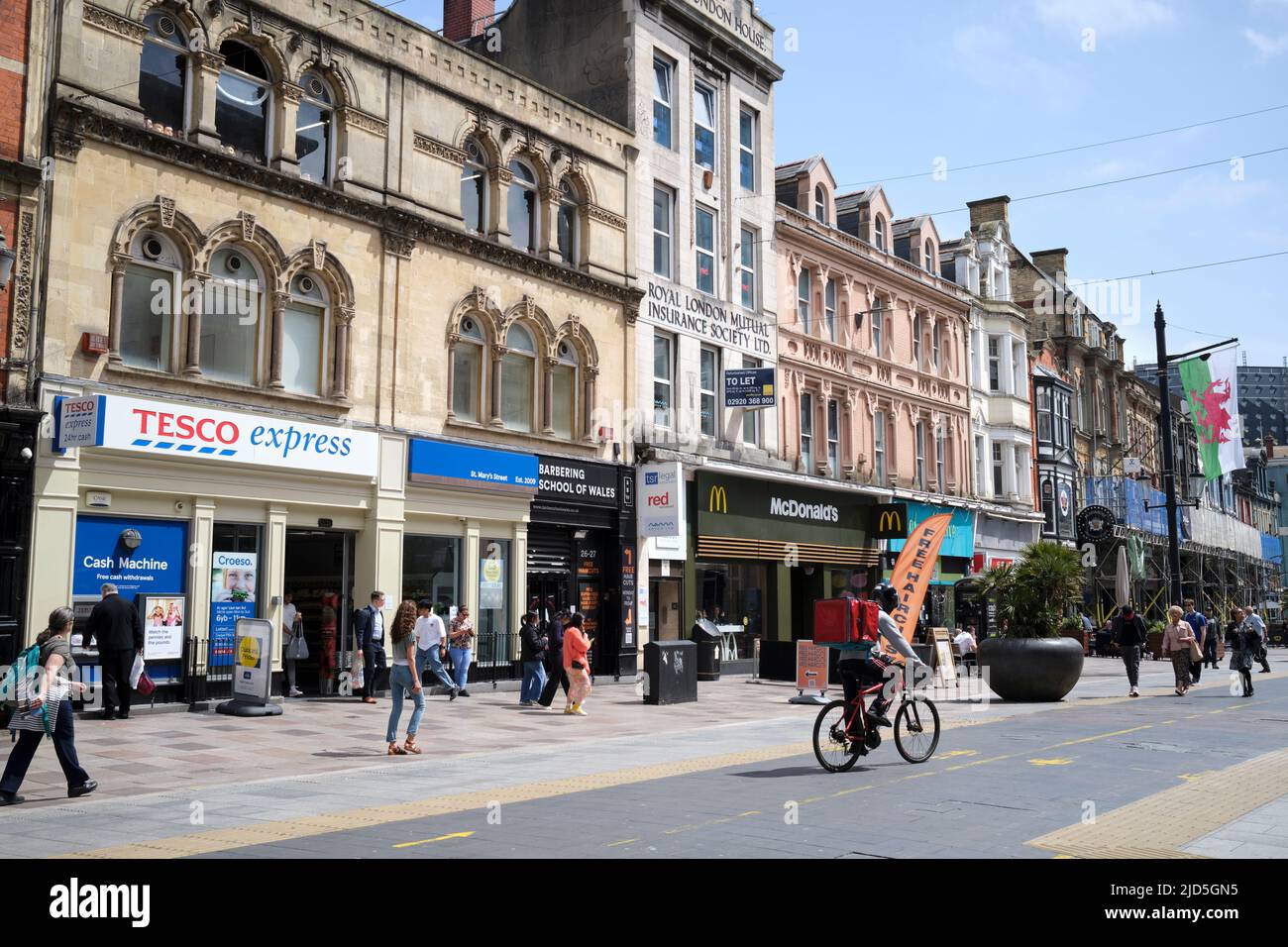 Cardiff main street hi-res stock photography and images - Alamy