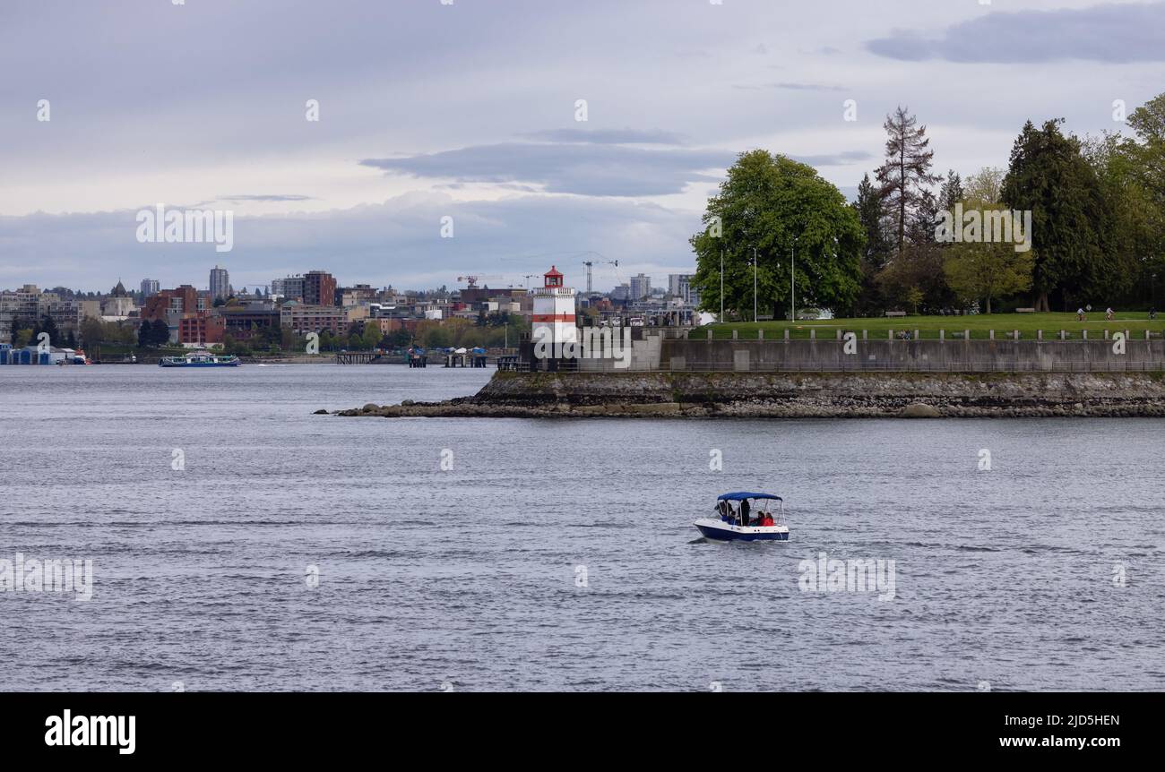 Brockton Point Lighthouse in Stanley Park, Downtown Vancouver Stock ...
