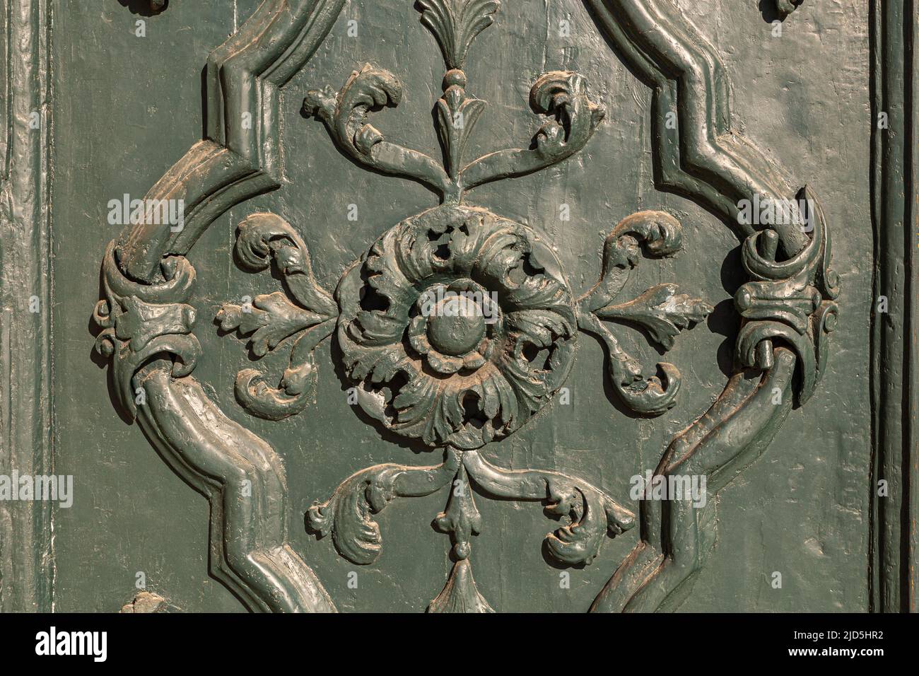 Fractals or floral bas-reliefs on ancient Sicilian baroque doors Stock ...