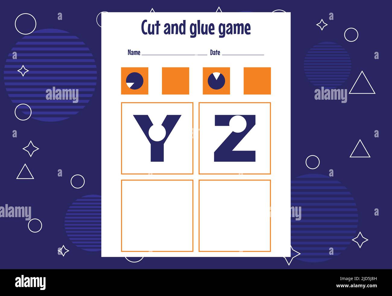 Cut and glue game for kids with Alphabet. Cutting practice for ...