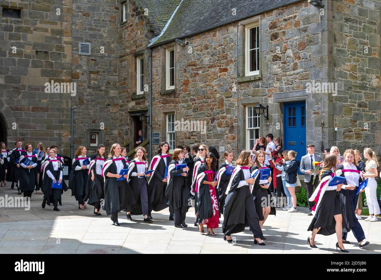 ST ANDREWS UNIVERSITY SCOTLAND PROCESSION ON THE GRADUATION DAY ...