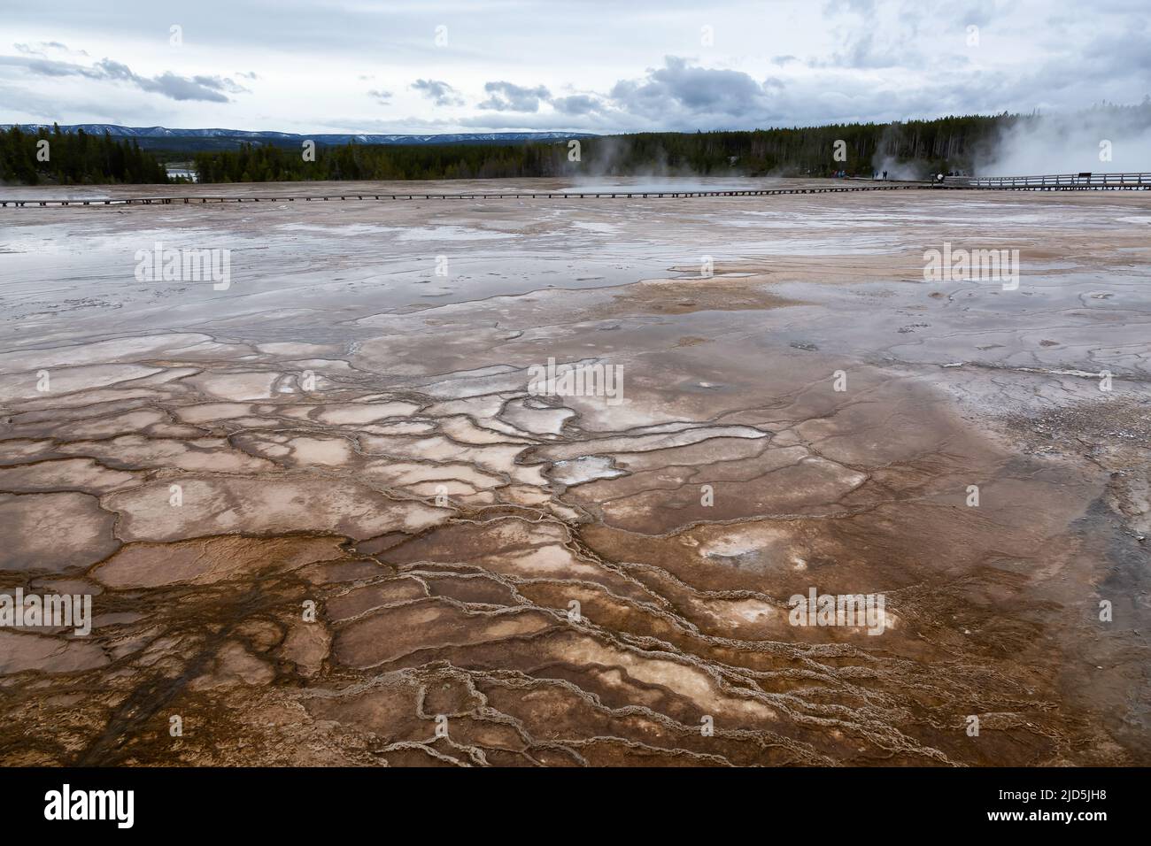 Hot Spring Landscape with colorful ground formation Stock Photo - Alamy