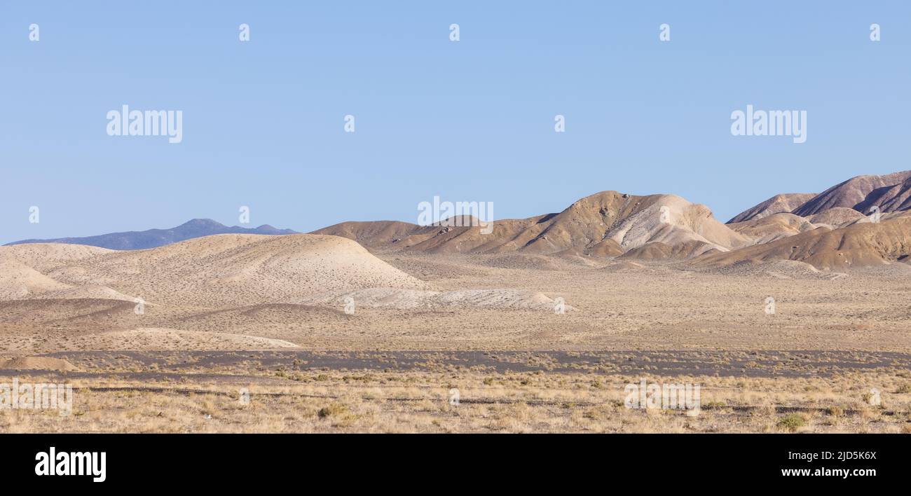 Desert Mountain Nature Landscape. Sunny Blue Sky Stock Photo - Alamy