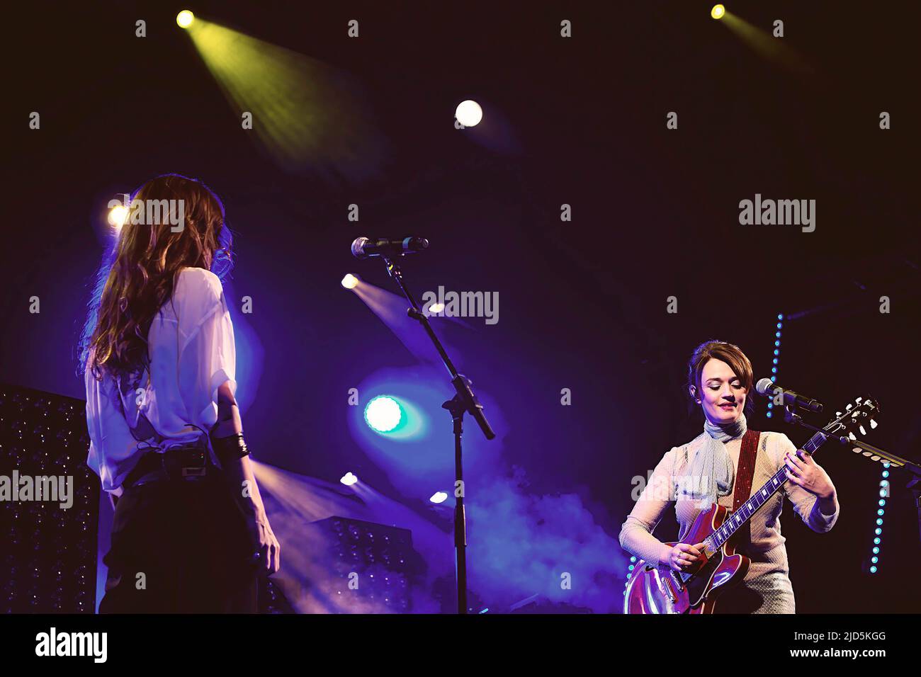 The Italian singer-songwriter, Carmen Consoli and Marina Rei perform ...