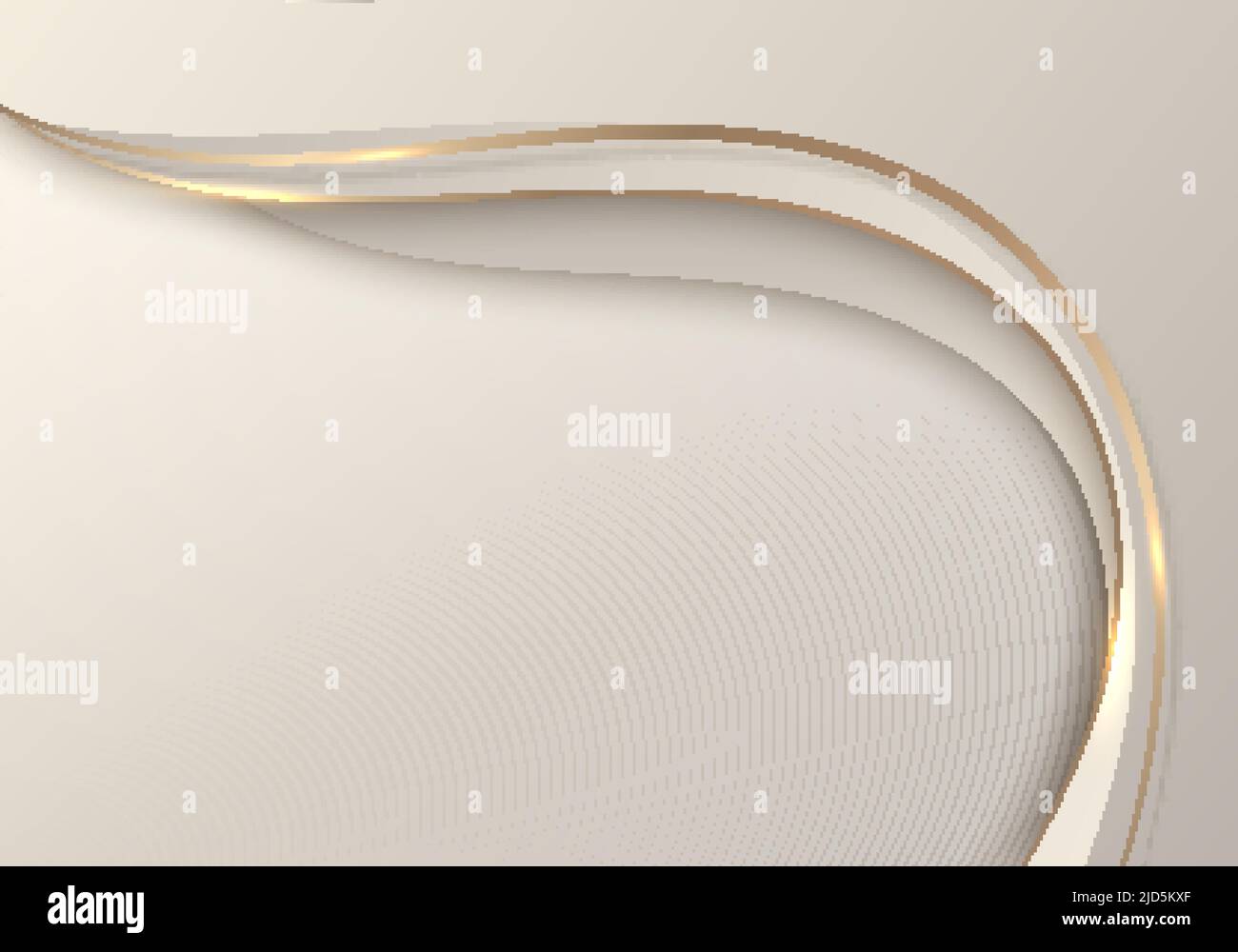 Abstract template 3D elegant golden wave shape with shiny gold line ...