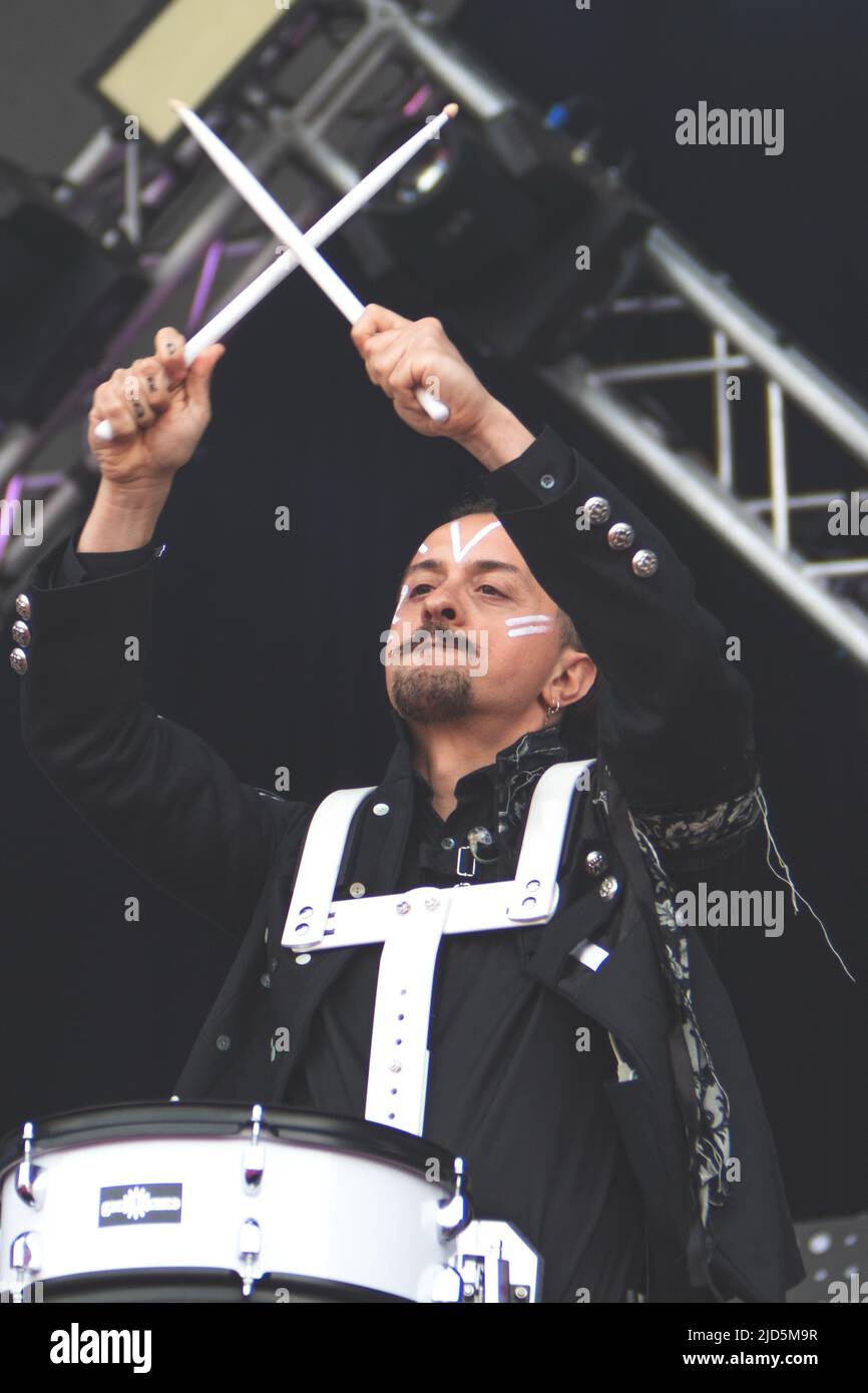 Dario Faini Known as Dardust performs on stage at Primo Maggio concert ...