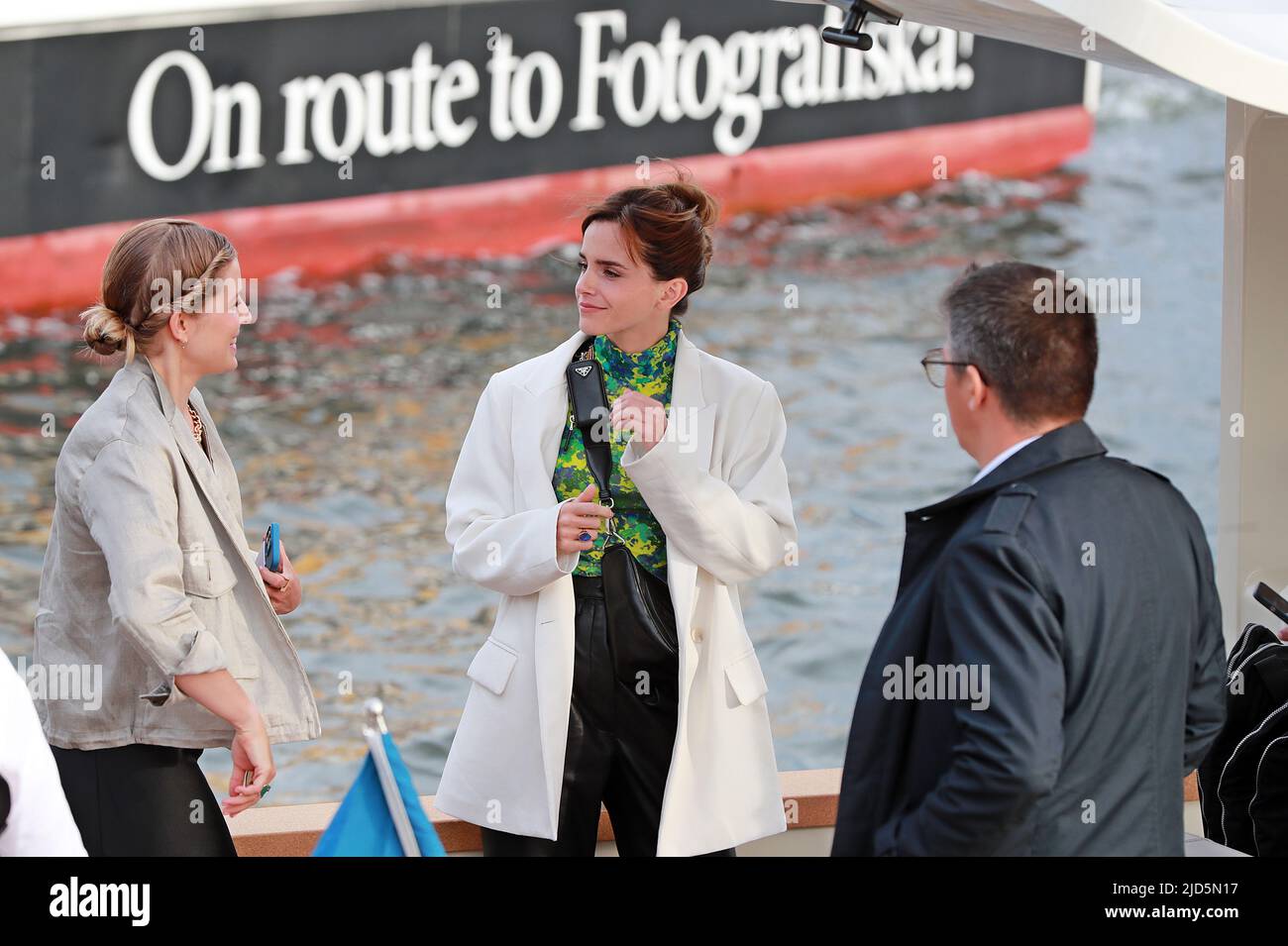 Emma Watson seen in Stockholm, Sweden June 17, 2022 in connection with ...