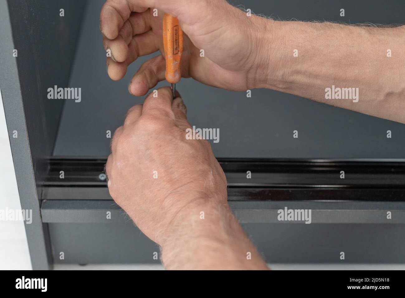 hexagonal key for adjusting the door in the closet, installation of the ...