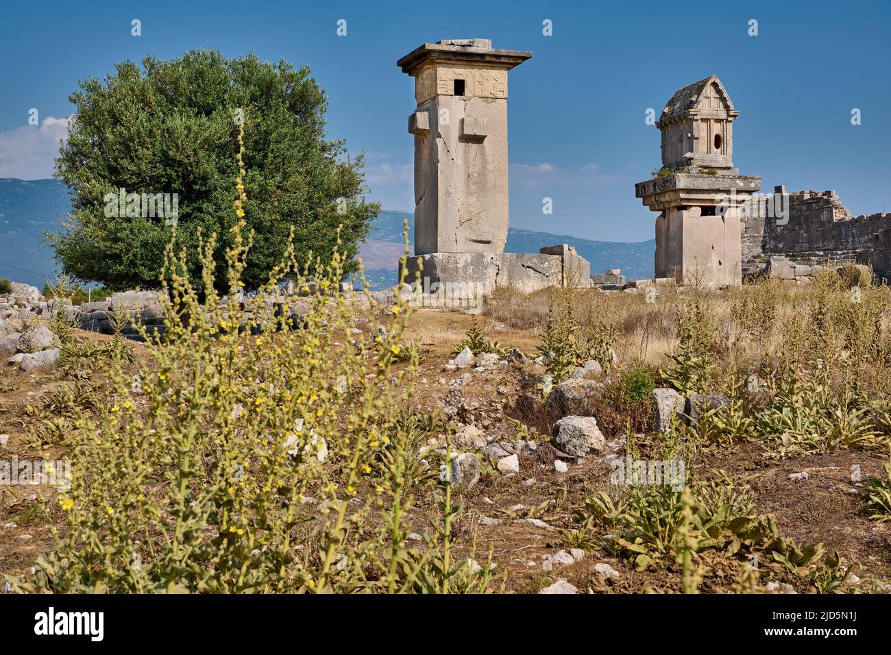 Harpy monument and Lycian tomb in ruins of ancient city Xanthos, Turkey ...