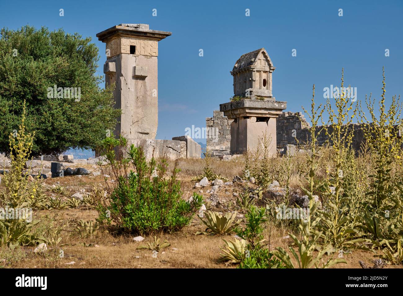 Harpy monument and Lycian tomb in ruins of ancient city Xanthos, Turkey ...