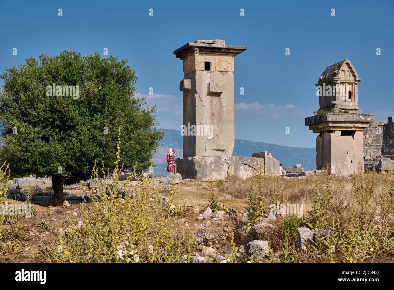 Harpy monument and Lycian tomb in ruins of ancient city Xanthos, Turkey ...