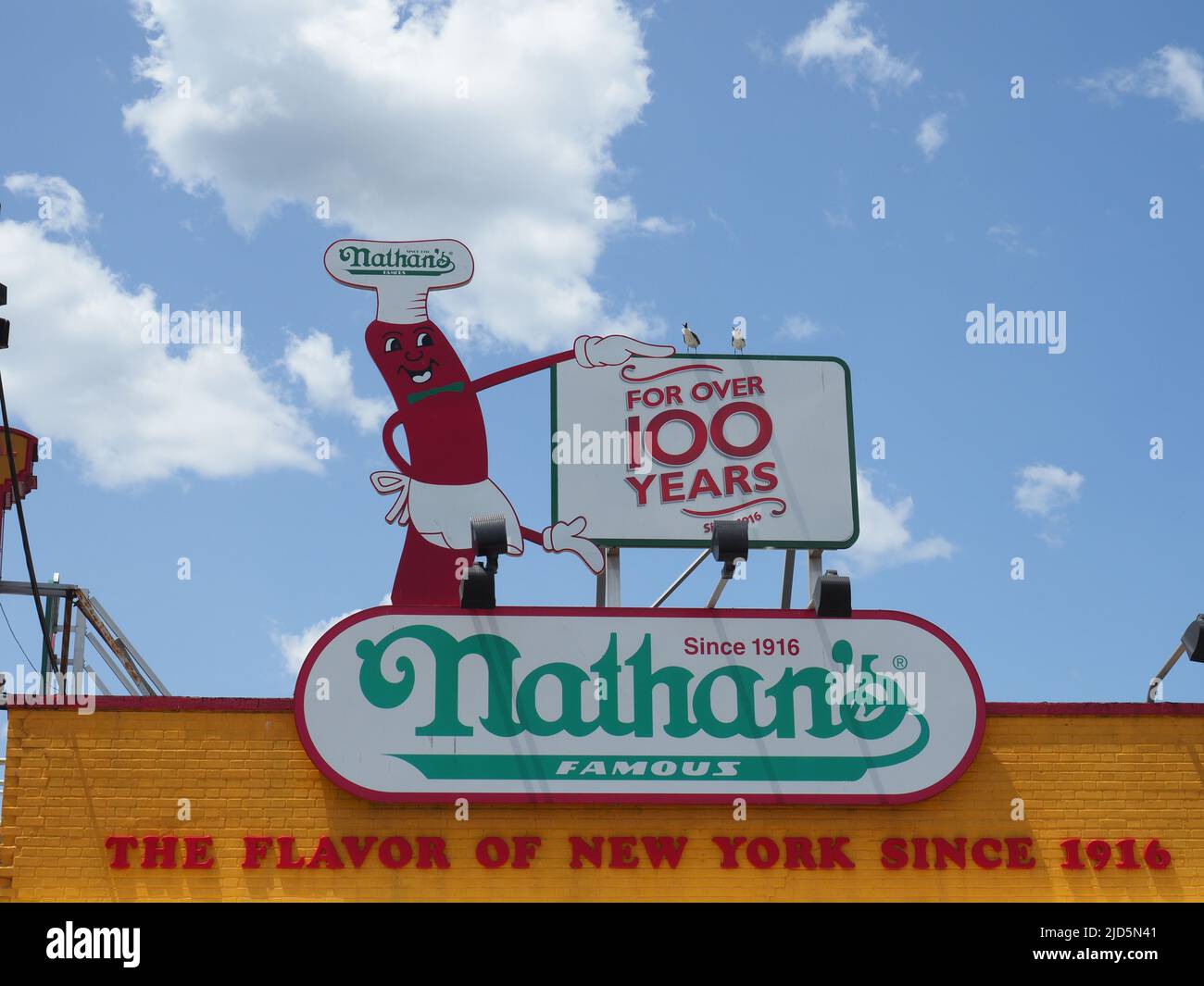 Image of Nathan's Famous in Coney Island Stock Photo - Alamy