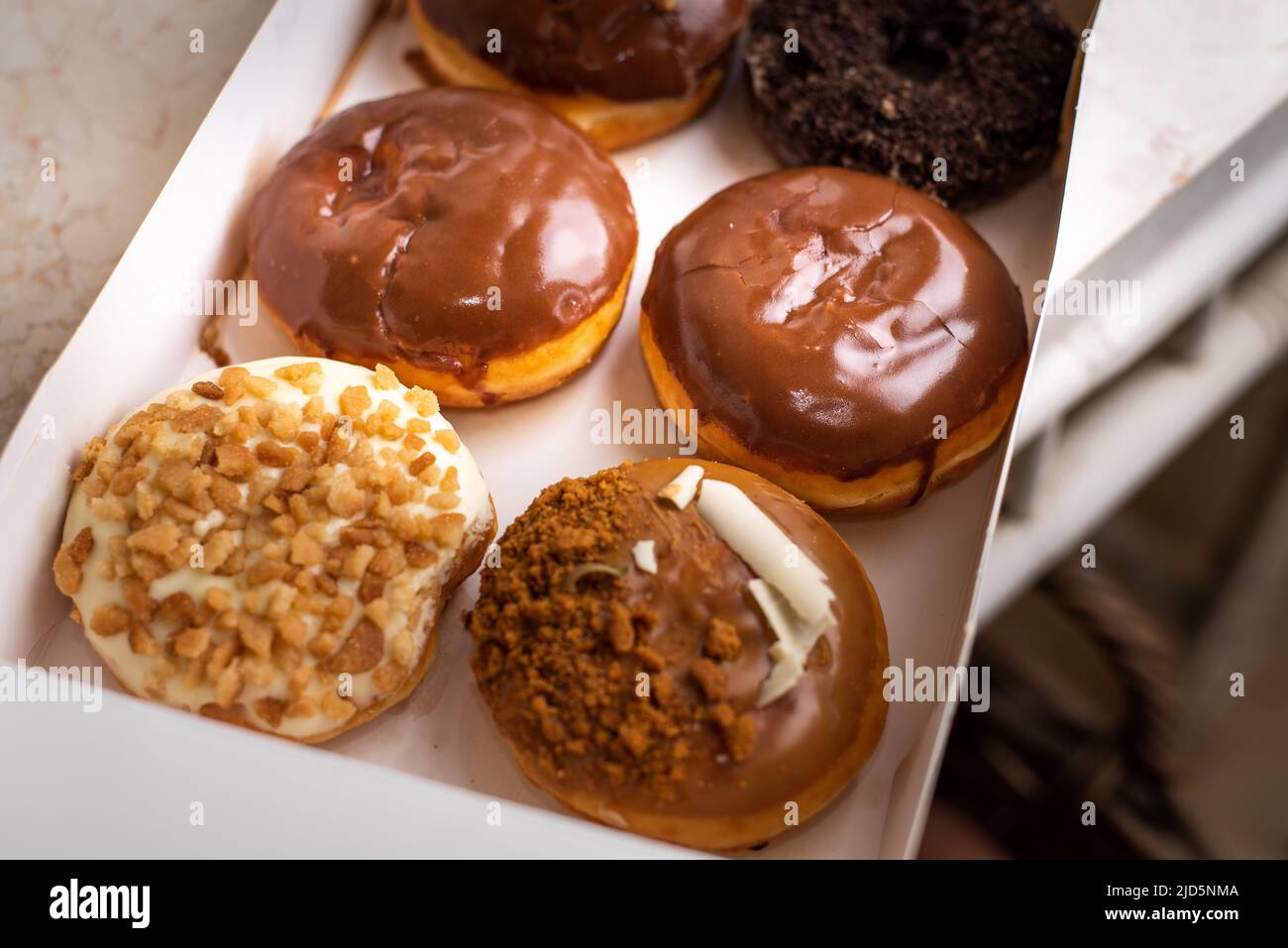 Sweet donut white paper hi-res stock photography and images - Alamy