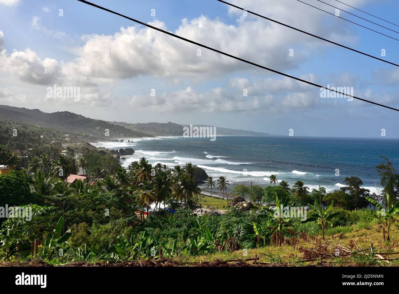 The bay of the Bathsheba, East coast of island Barbados, Caribbean ...