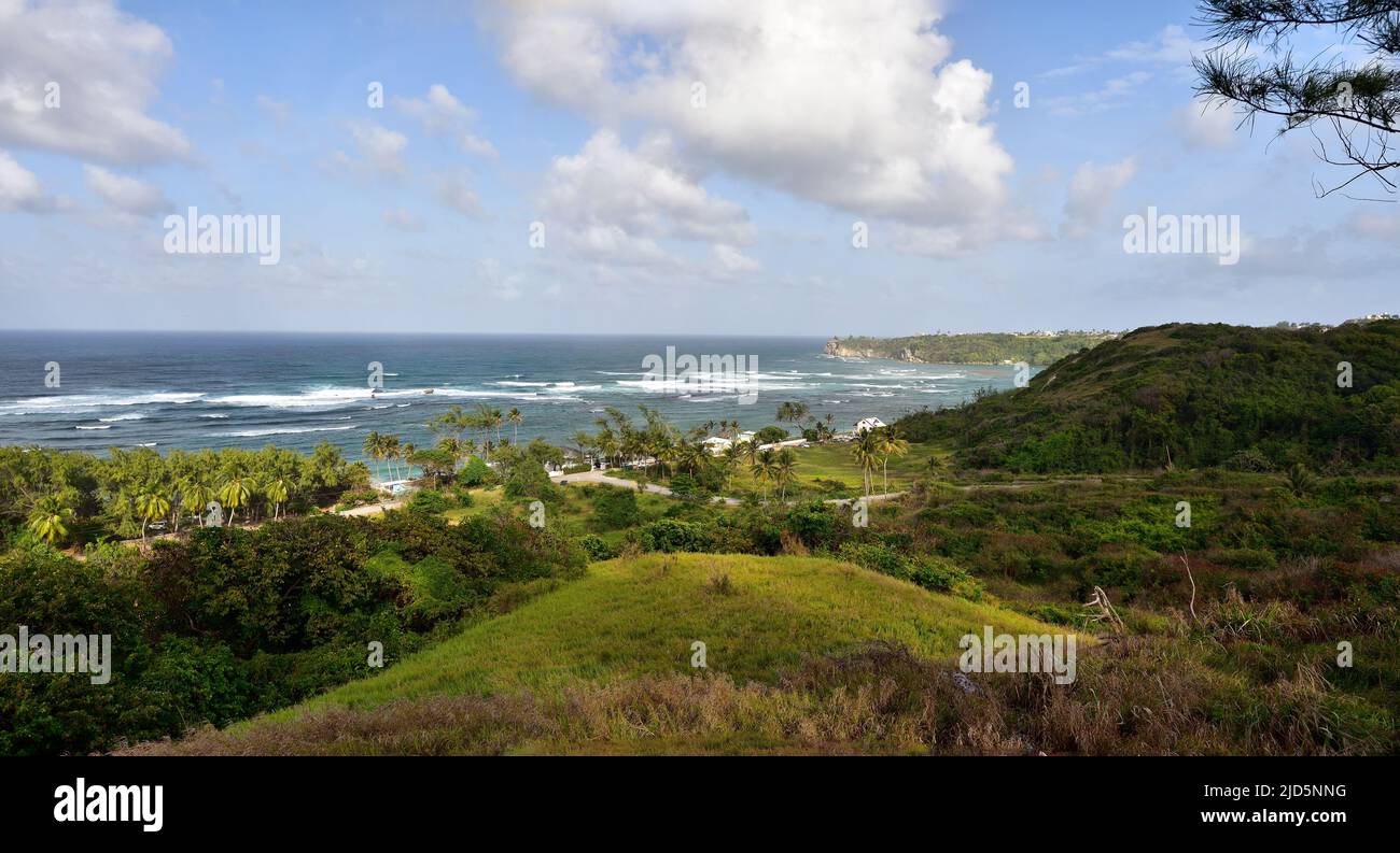 The Coastline in North Barbados with Rocks and Ocean Water Stock Photo ...
