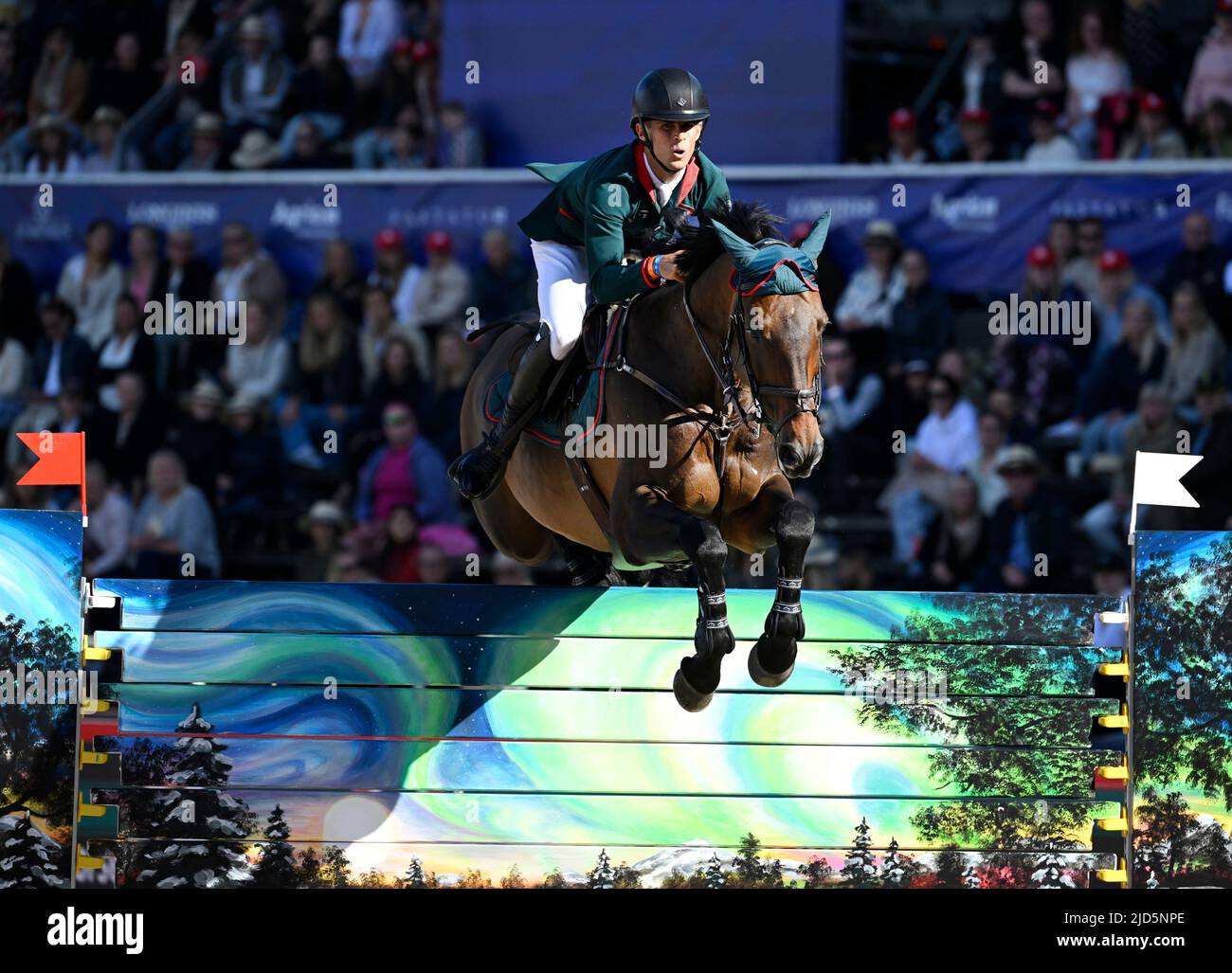 Fernando Martinez Sommer of Mexico riding the horse Cor Bakker in the ...