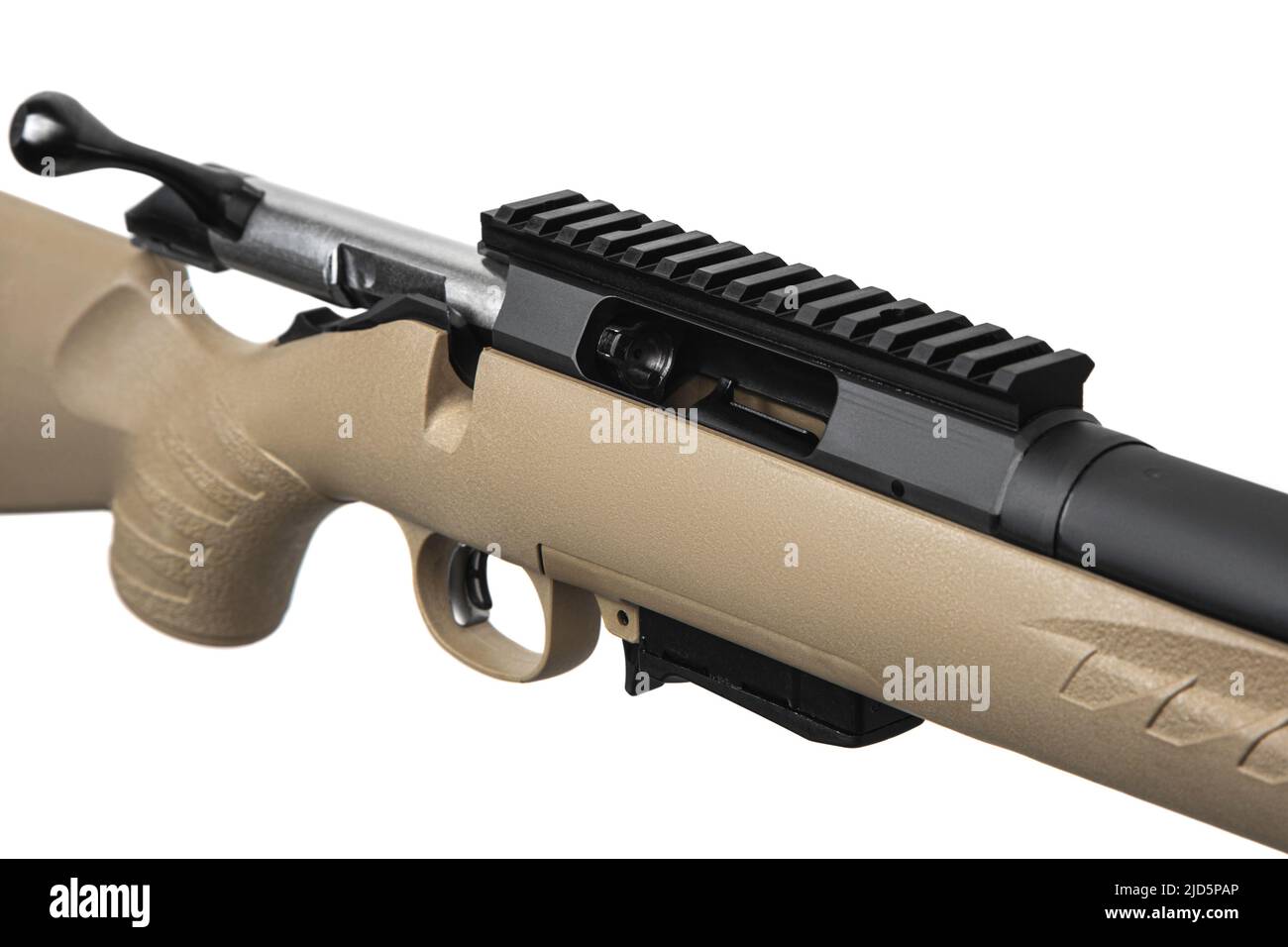 Modern bolt carbine isolated on white background. Weapons for sports ...