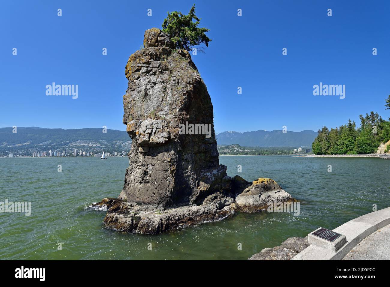 VANCOUVER, BRITISH COLUMBIA, CANADA, MAY 31, 2019: Siwash Rock, a ...
