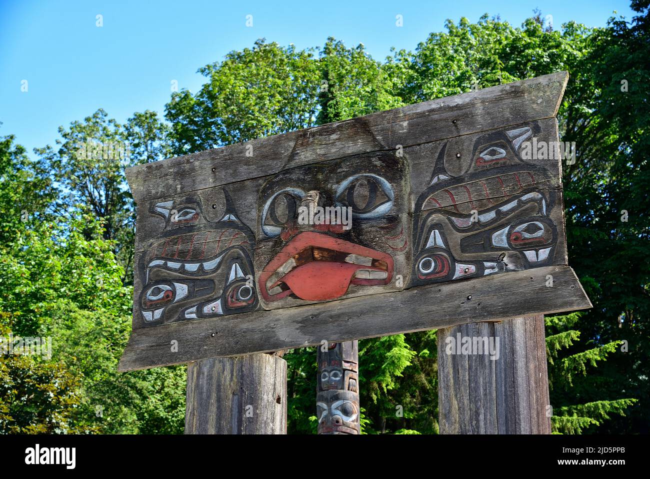 First Nations totem poles in the Museum of Anthropology at the ...