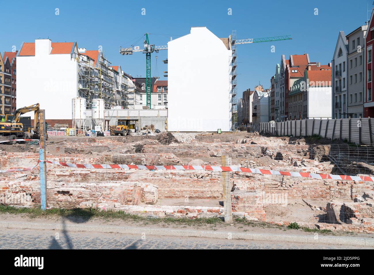 Old Town excavations at the site of Elblag, Poland © Wojciech Strozyk ...