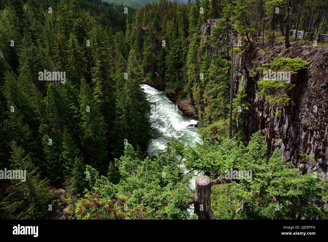 The rough waters of a Lillooet mountain river, British Columbia, Canada ...
