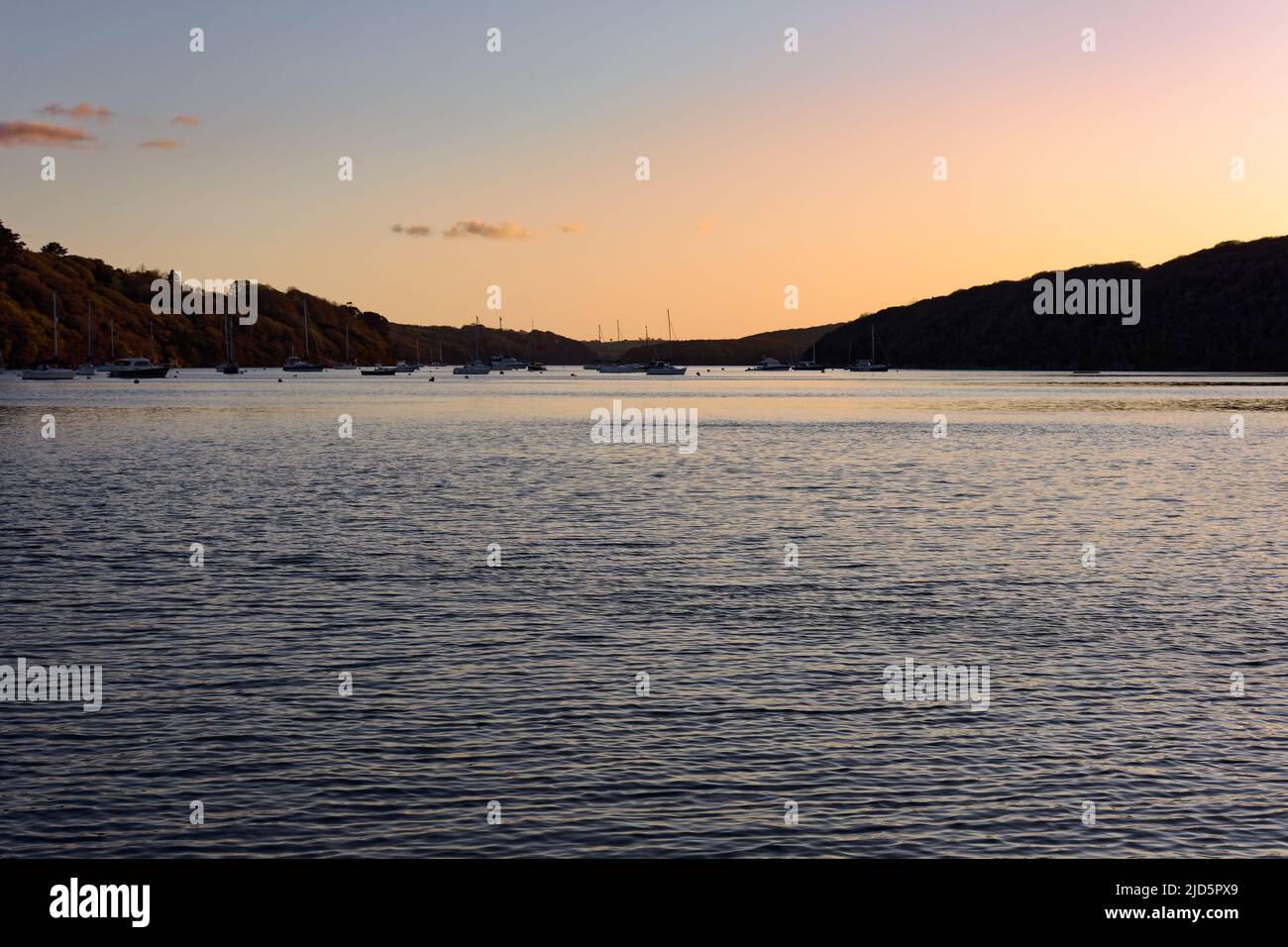 Helford Passage sunset, Cornwall Stock Photo - Alamy