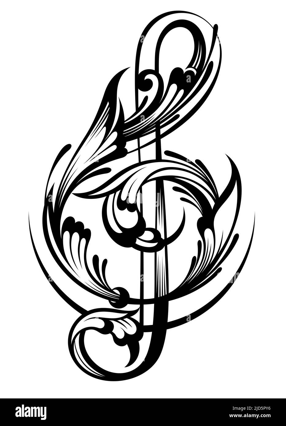 Music notes in swirl, musical design element, vector illustration Stock ...