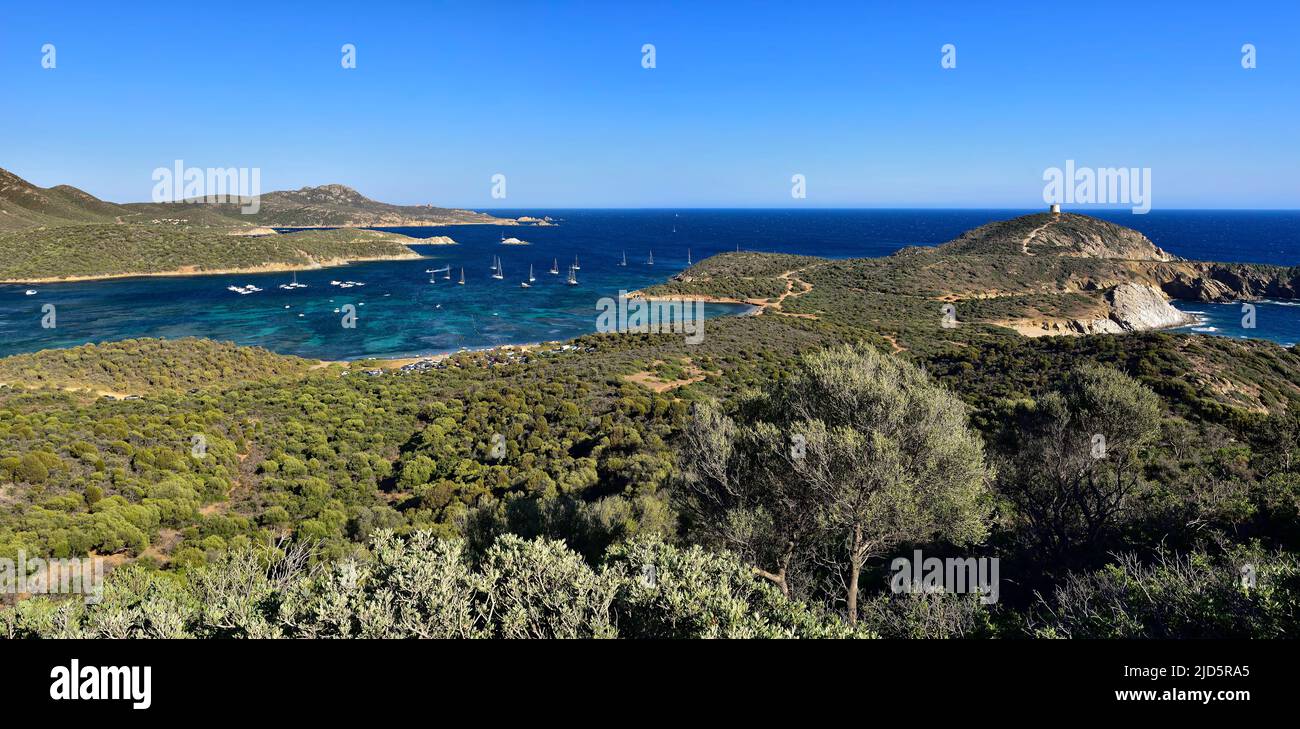 The Torre di Porto Giunco Tower and Simius Beach near Villasimius ...