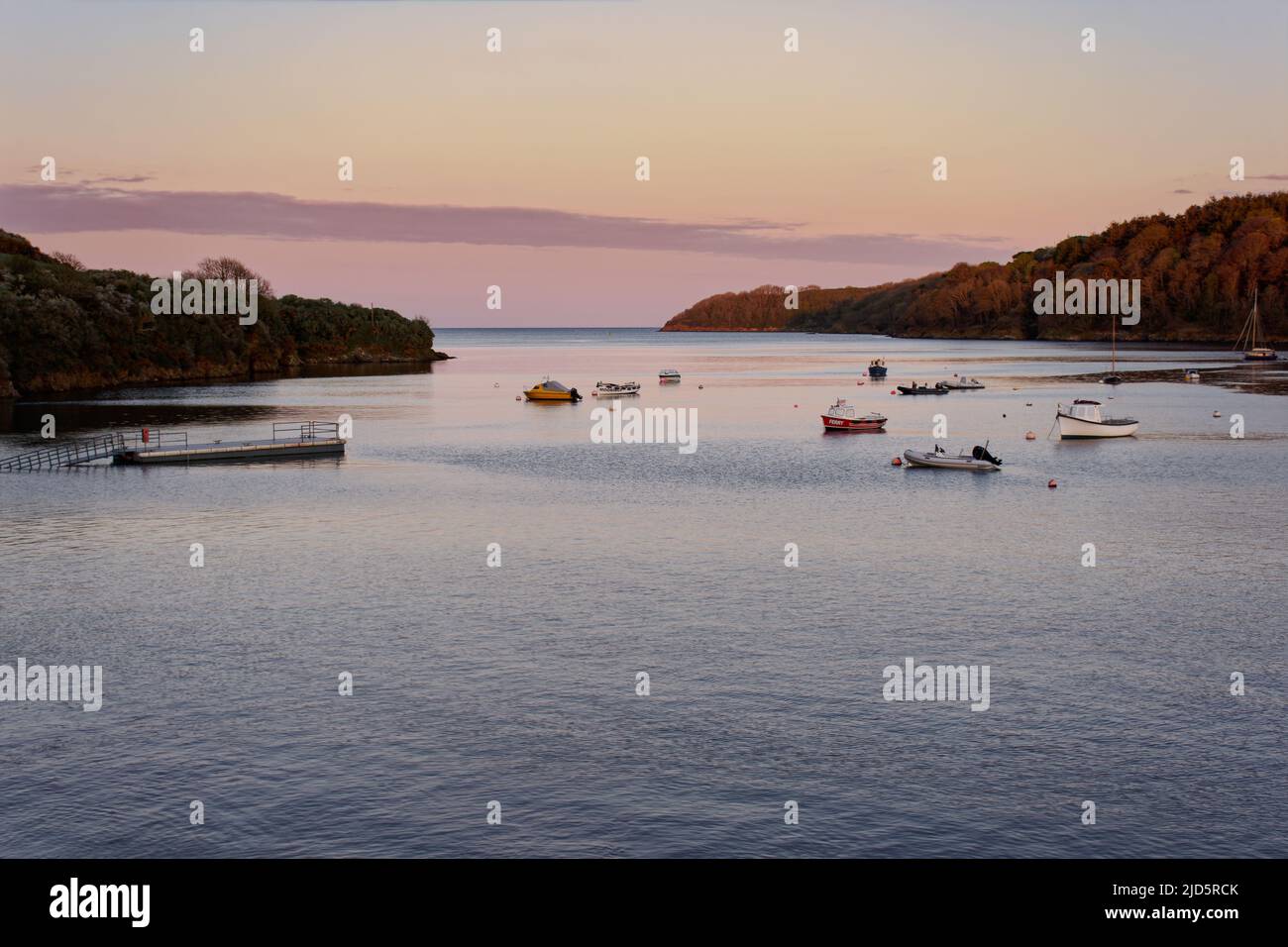 Helford Passage sunset, Cornwall Stock Photo - Alamy