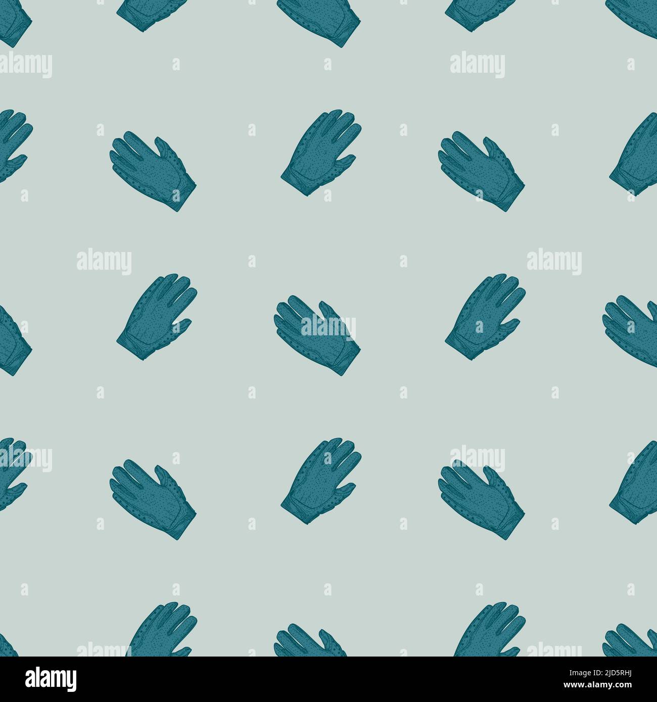 Football gloves seamless pattern engraving. Vintage sport background in ...