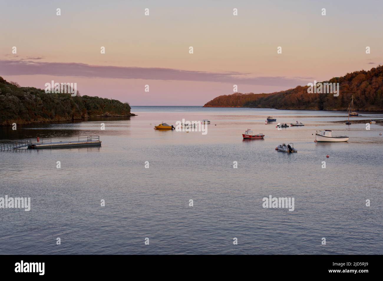 Helford Passage sunset, Cornwall Stock Photo - Alamy