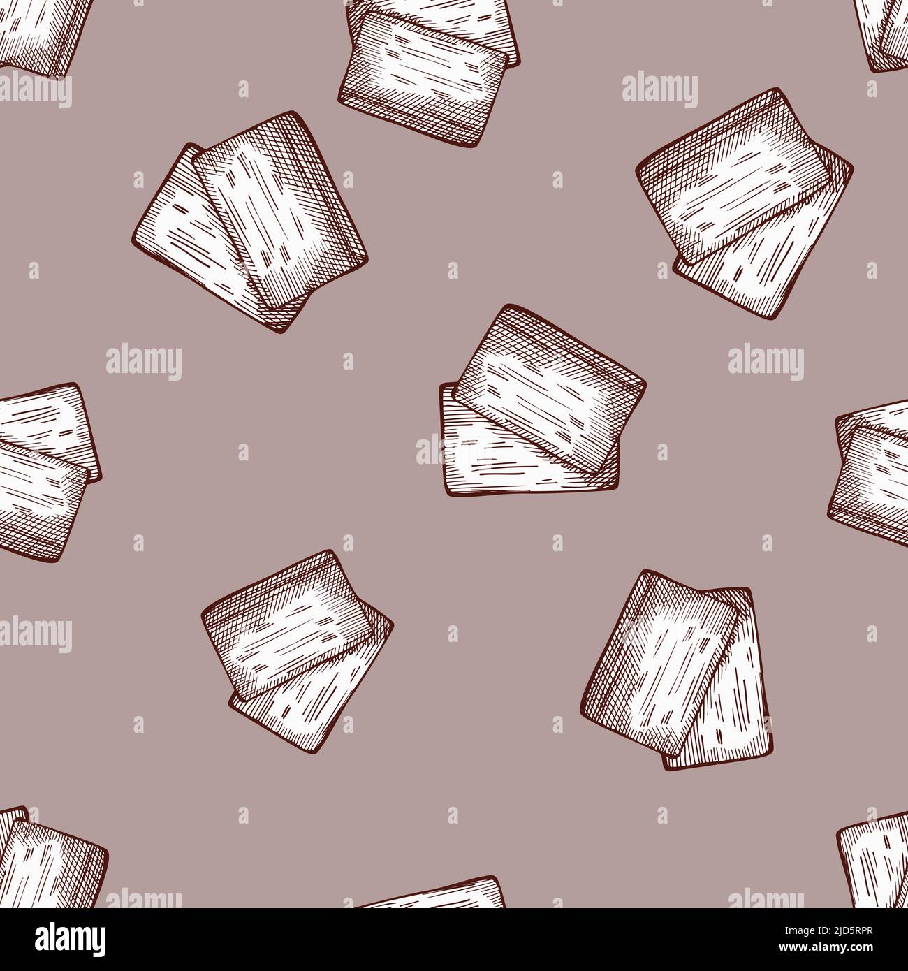 Football cards engraving seamless pattern. Vintage background sport ...