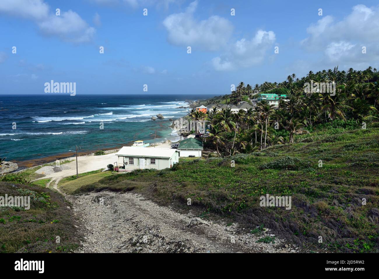 The bay of the Bathsheba, East coast of island Barbados, Caribbean ...