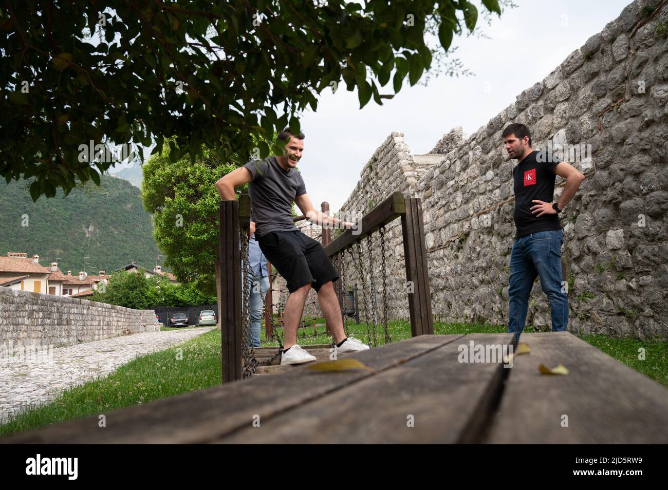 Italy, July 2022: view of the beautiful village of Venzone in the ...