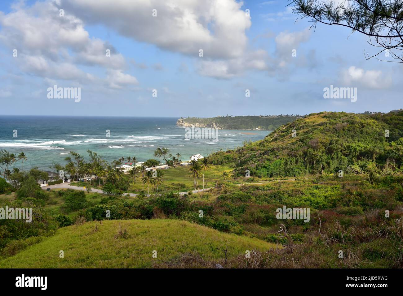 The bay of the Bathsheba, East coast of island Barbados, Caribbean ...