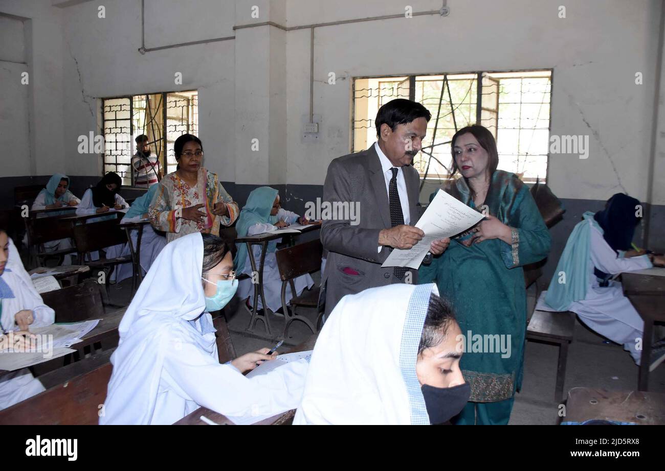 Intermediate students solve examination papers during Annual ...