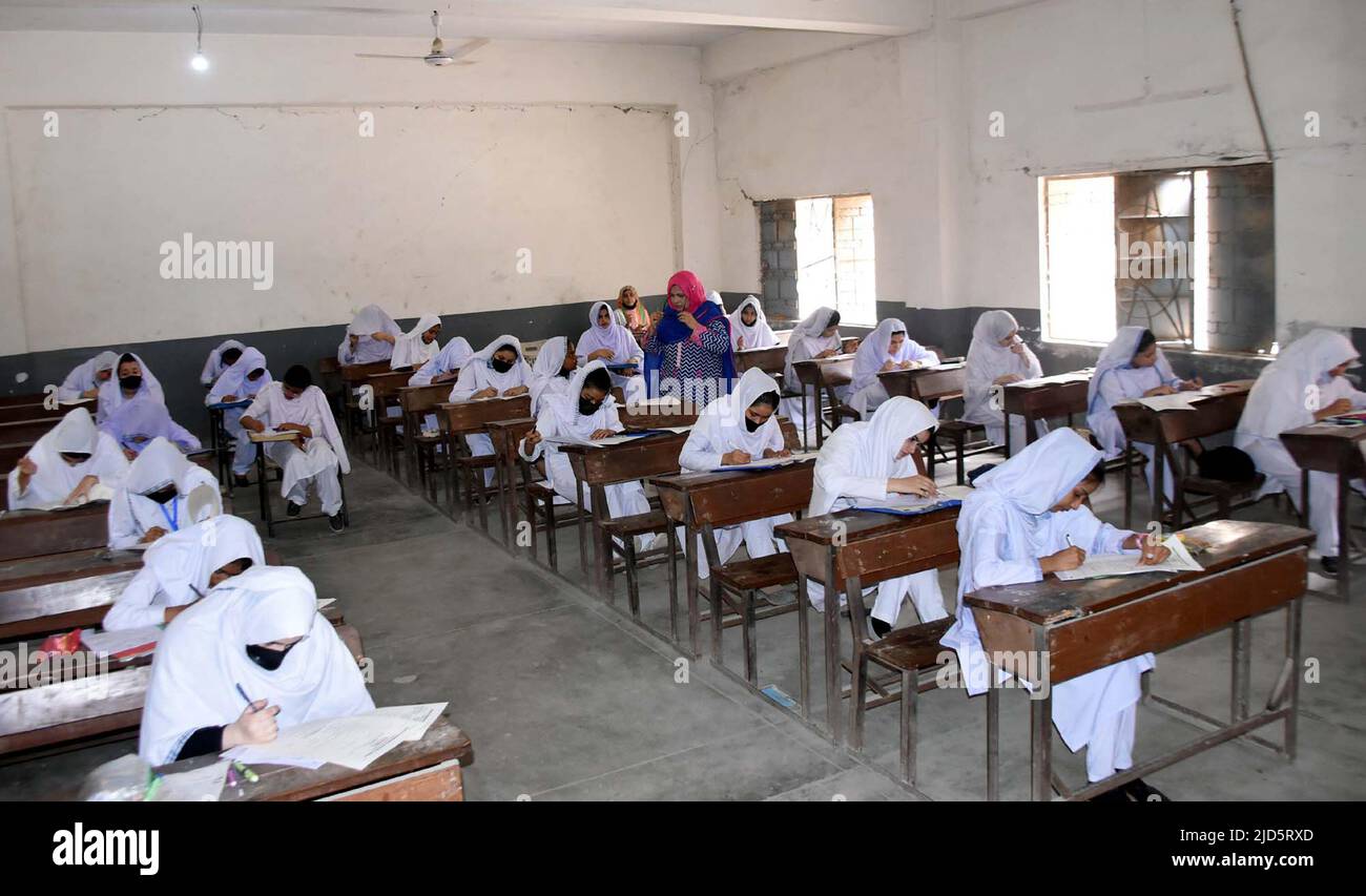 Intermediate students solve examination papers during Annual ...
