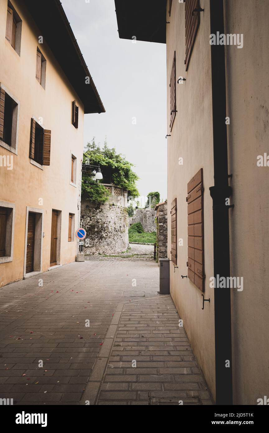 Italy, July 2022: view of the beautiful village of Venzone in the ...
