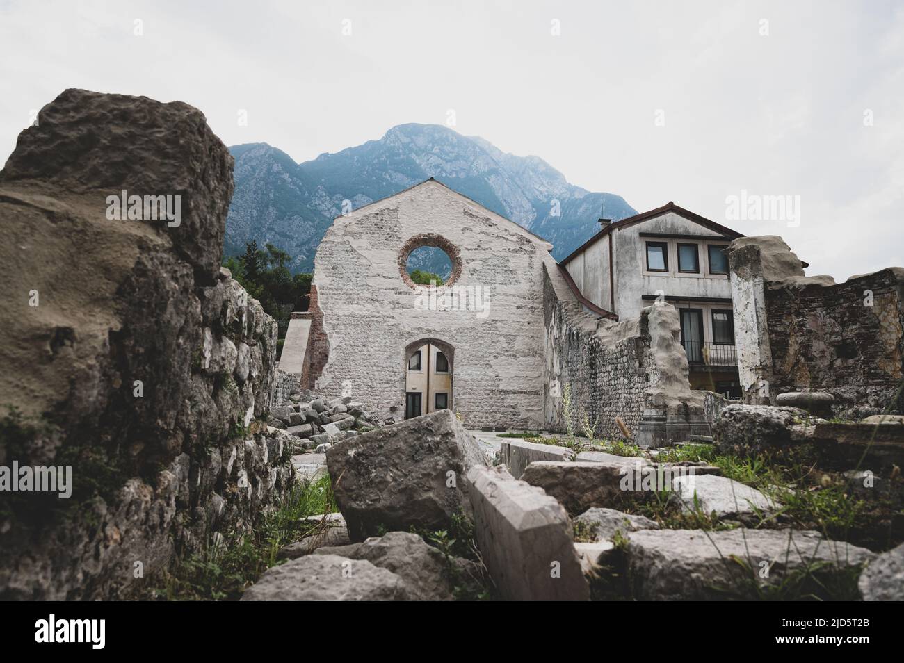 Italy, July 2022: view of the beautiful village of Venzone in the ...