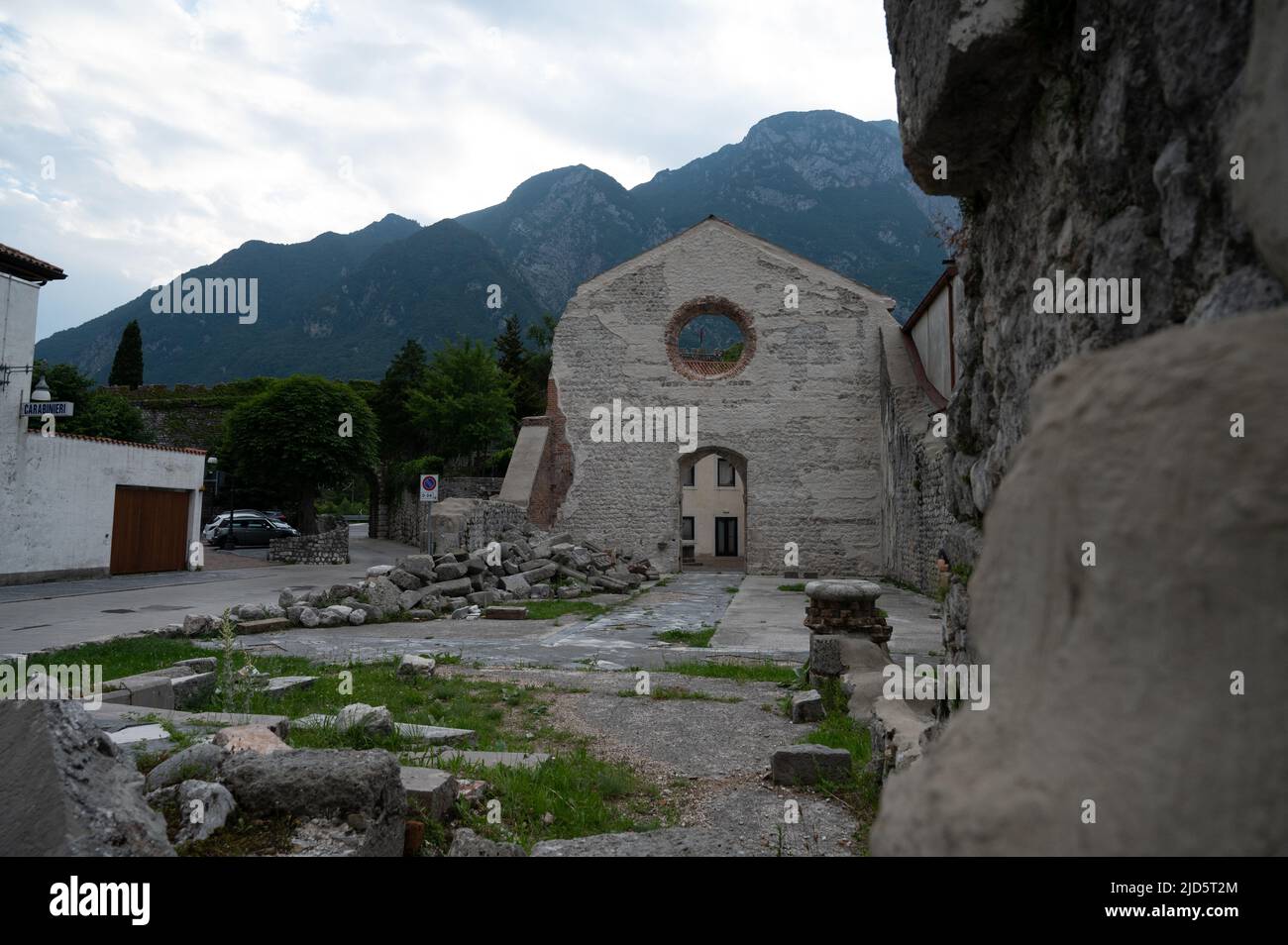 Italy, July 2022: view of the beautiful village of Venzone in the ...