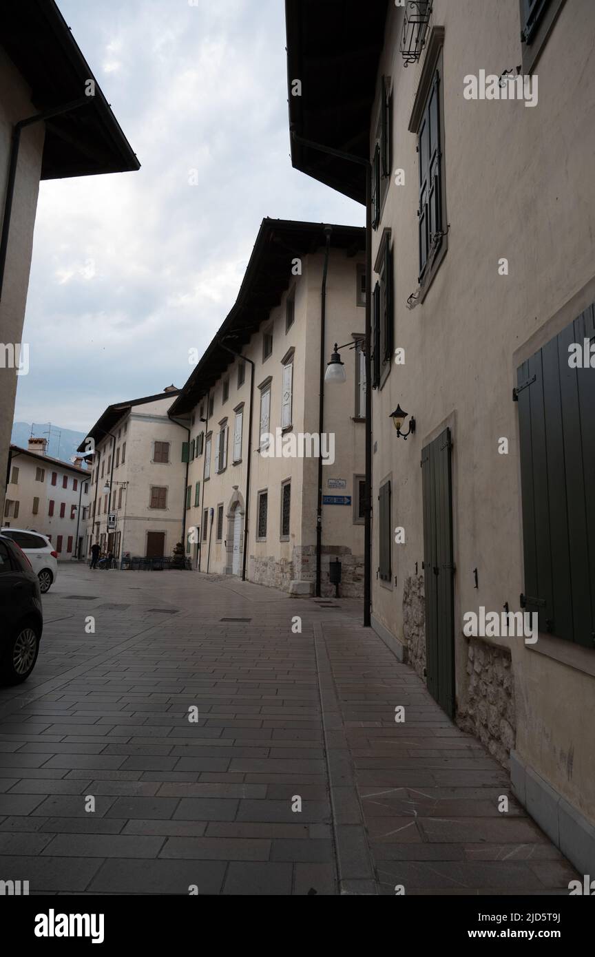 Italy, July 2022: view of the beautiful village of Venzone in the ...